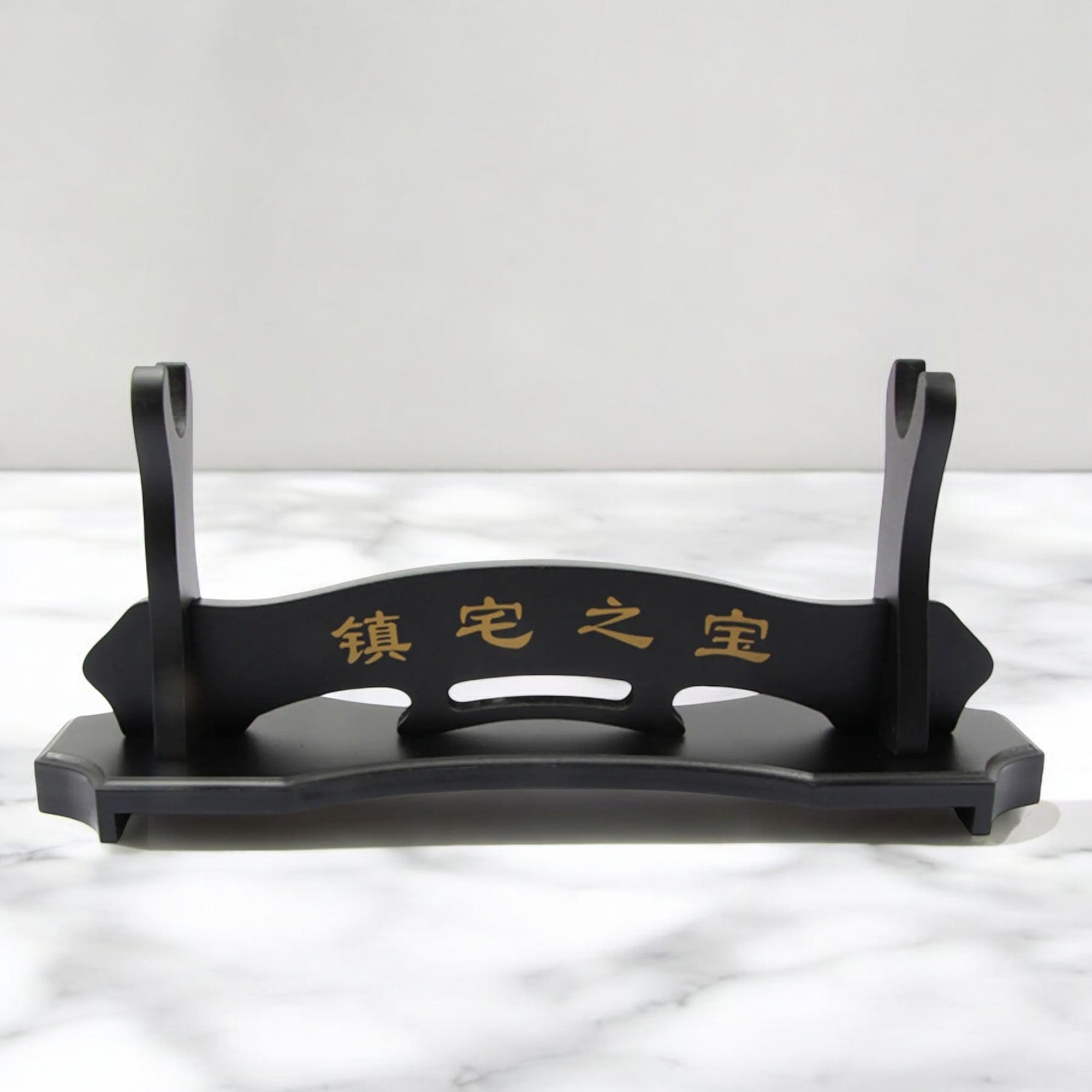 Premium Katana Stand - Black Wood Display | Katana Corp